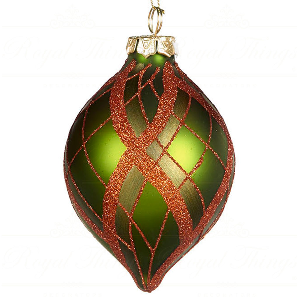 Glass Matte Tartan Ball 10 cm | Boules de Noël | Royal Things